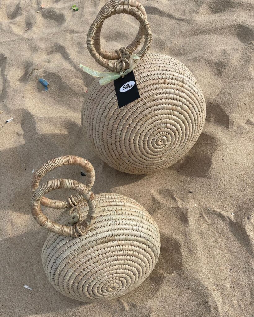 Zanzibar Round Raffia Bag - Stitchesbylope