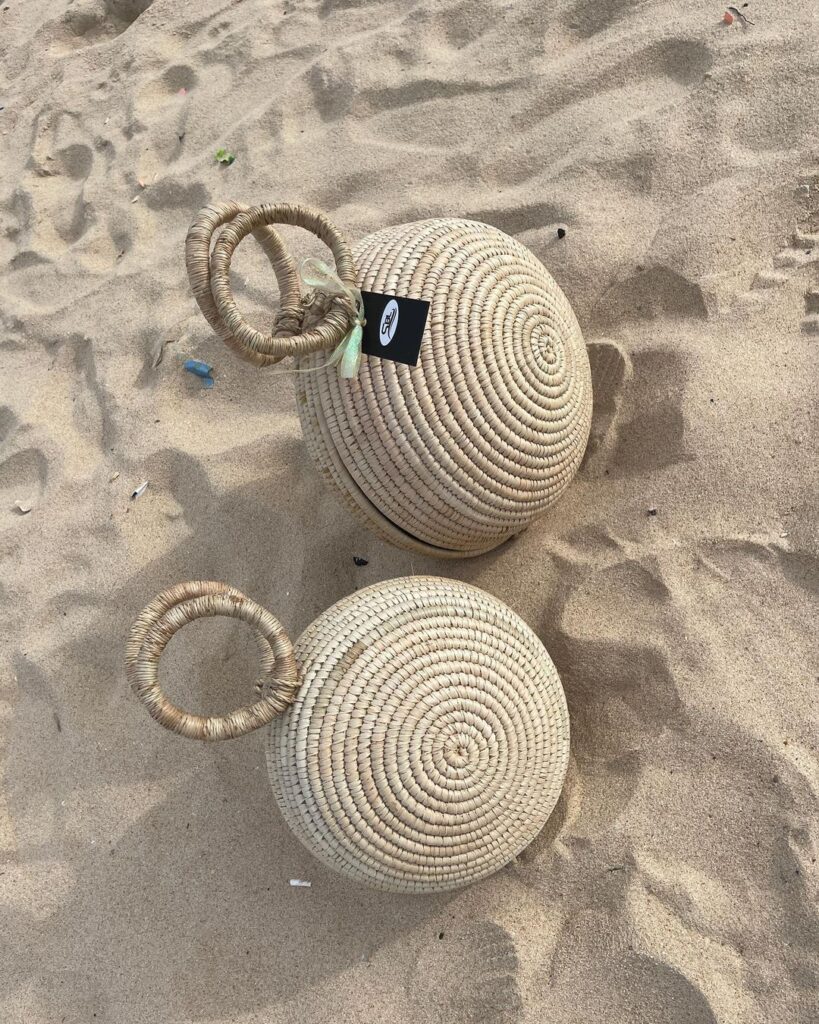 Zanzibar Round Raffia Bag - Stitchesbylope