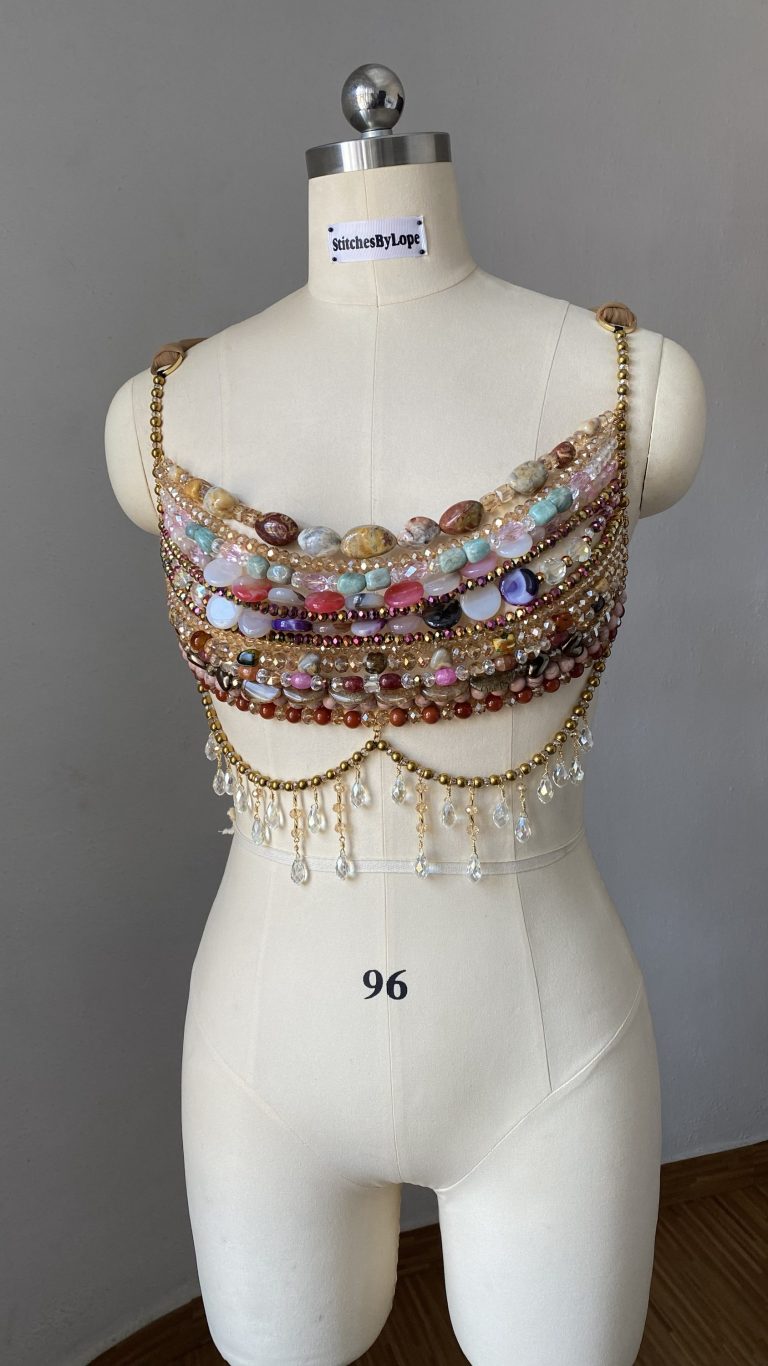 Gemstone Crystal Bralette Fringe